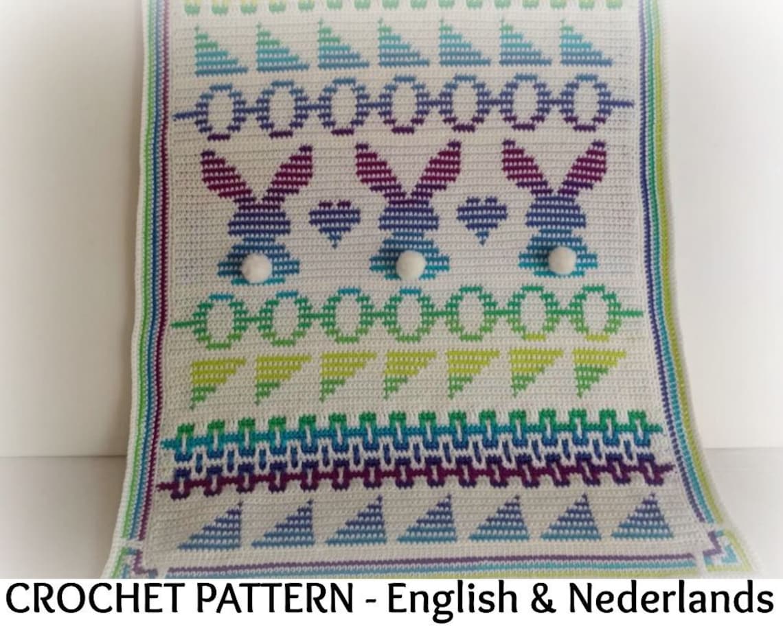 English Dutch Crochet Pattern Baby & Toddler Blanket / Throw - Etsy