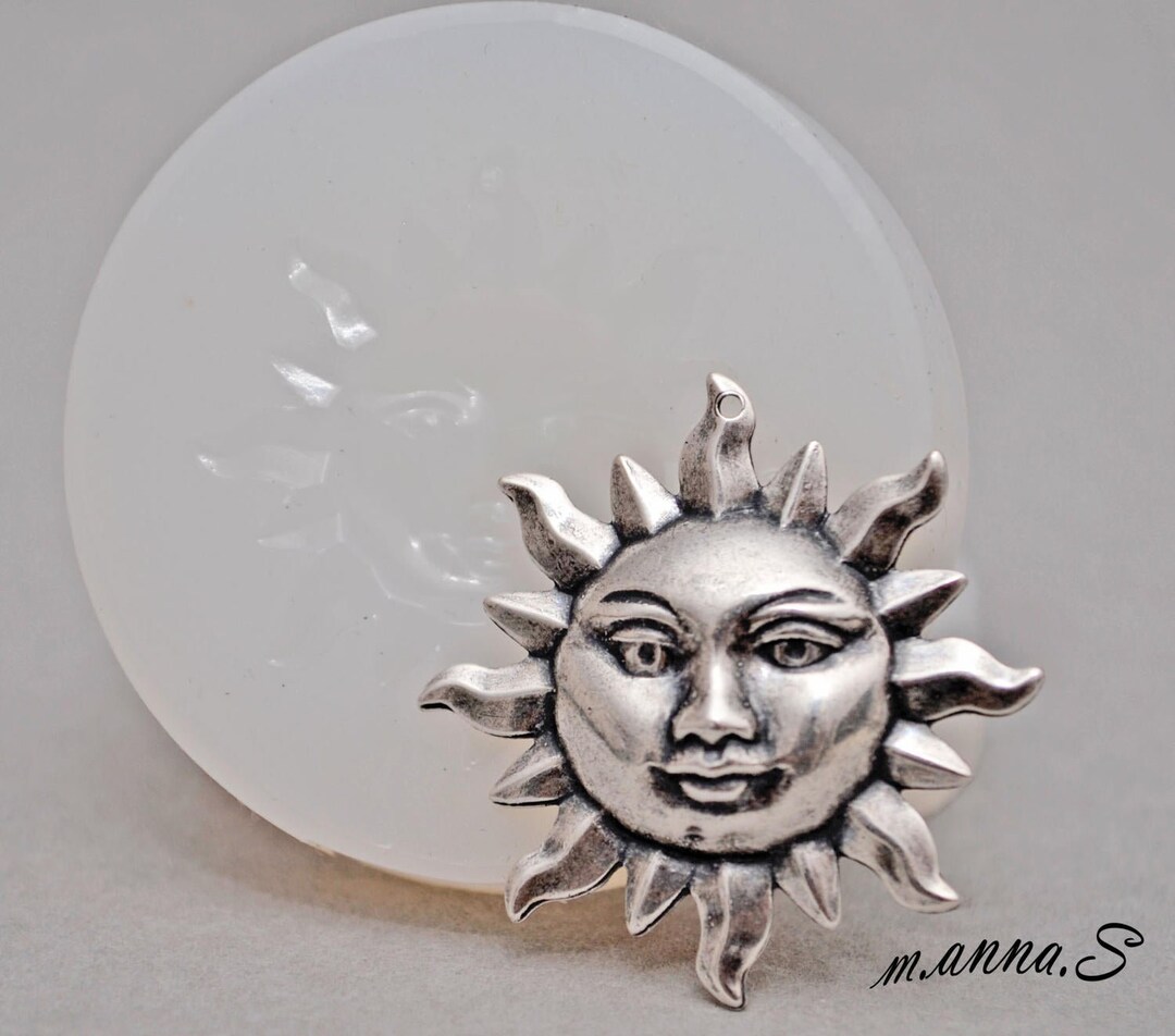 SUN SILICONE PENDANT Silicone Mold Sugarcraft Fimo Polymer - Etsy