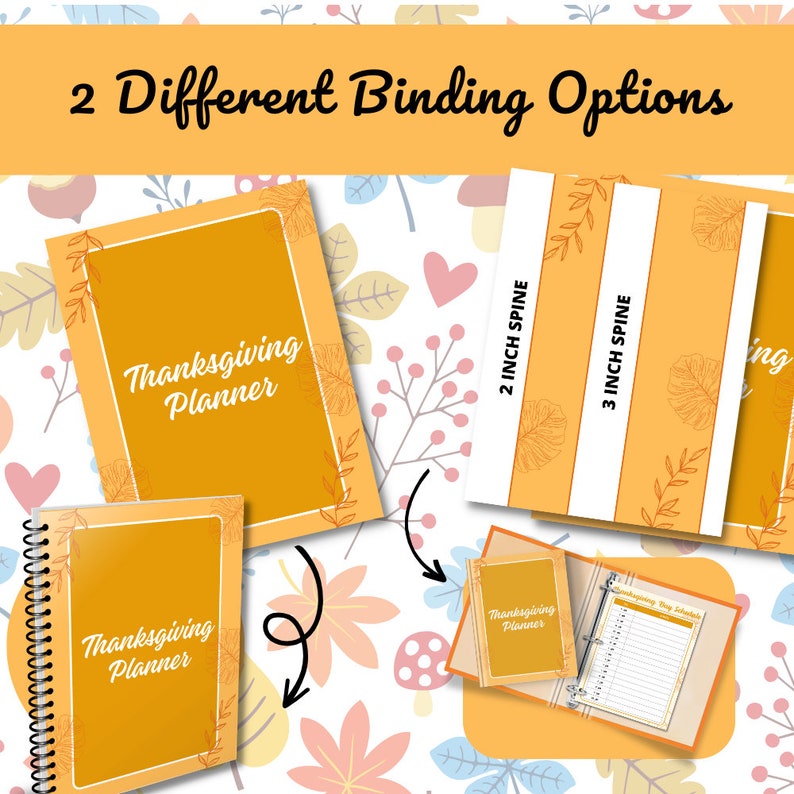 Thanksgiving Planner Gratitude Journal Housework Recipe List Menu ...