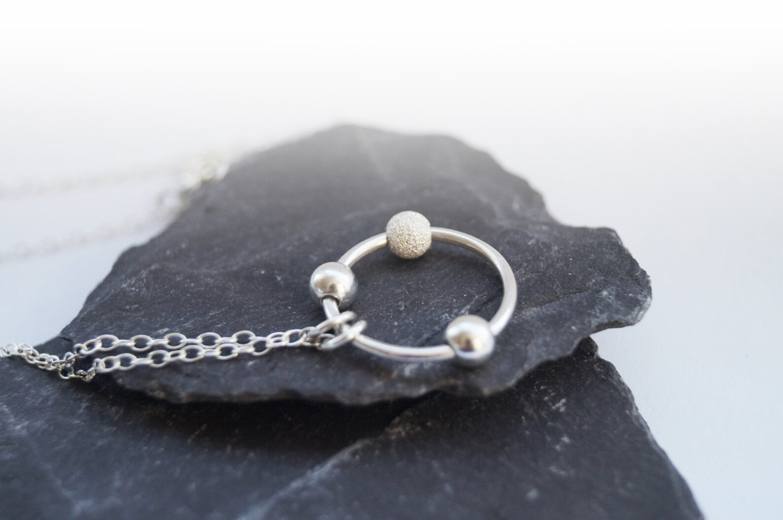 Fidget Ring the Sterling Silver Fidget Necklace Meditation Necklace ...