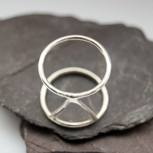 Recycled Sterling Silver Three Points Cage Ring ~ Statement Ring ...