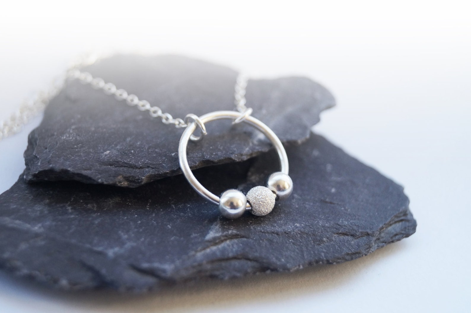 Fidget Ring the Sterling Silver Fidget Necklace Meditation Necklace ...
