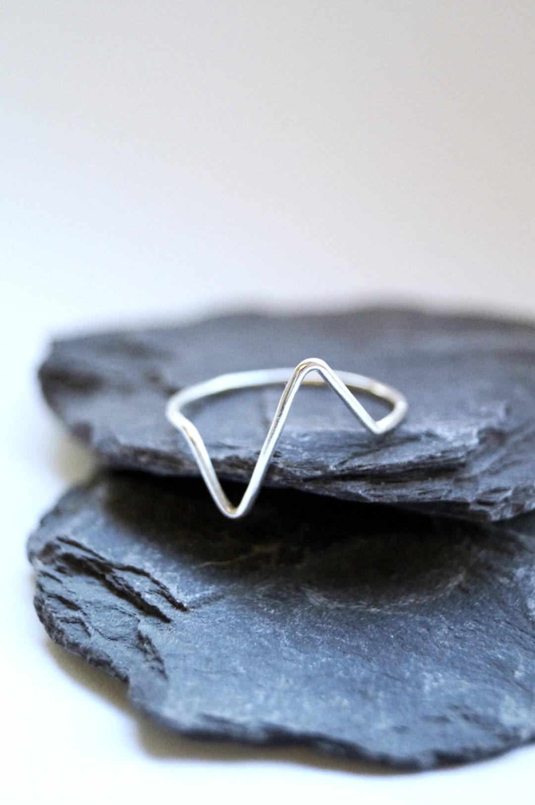 Recycled Sterling Silver Lifeline Ring, Minimalist Stacking Jewelry ...