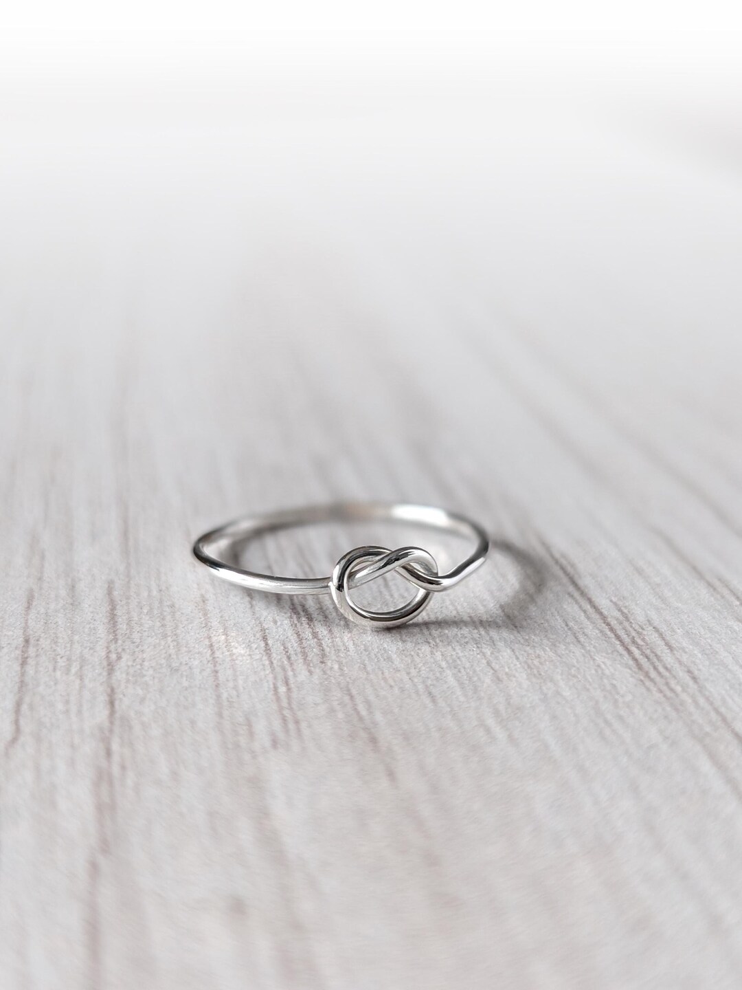 Recycled Sterling Silver Infinity Knot Ring: Stacking, Promise Ring - Etsy