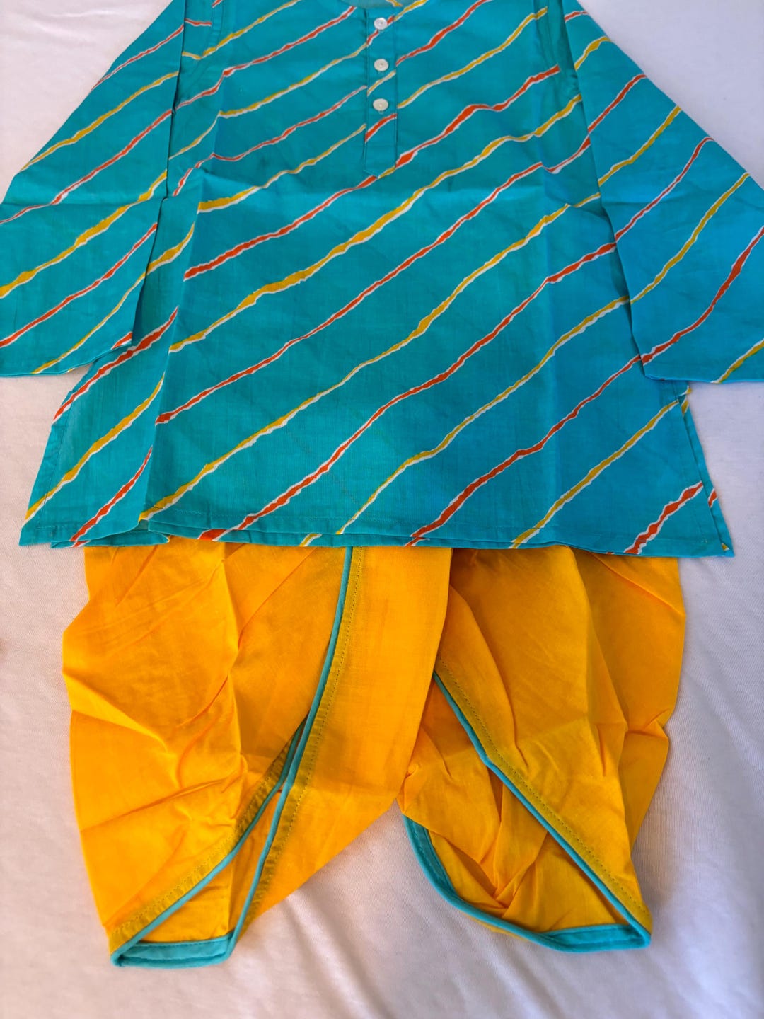 Little Boy Dhoti Kurta, Pure Cotton, Perfect for Diwali, Chath Puja ...