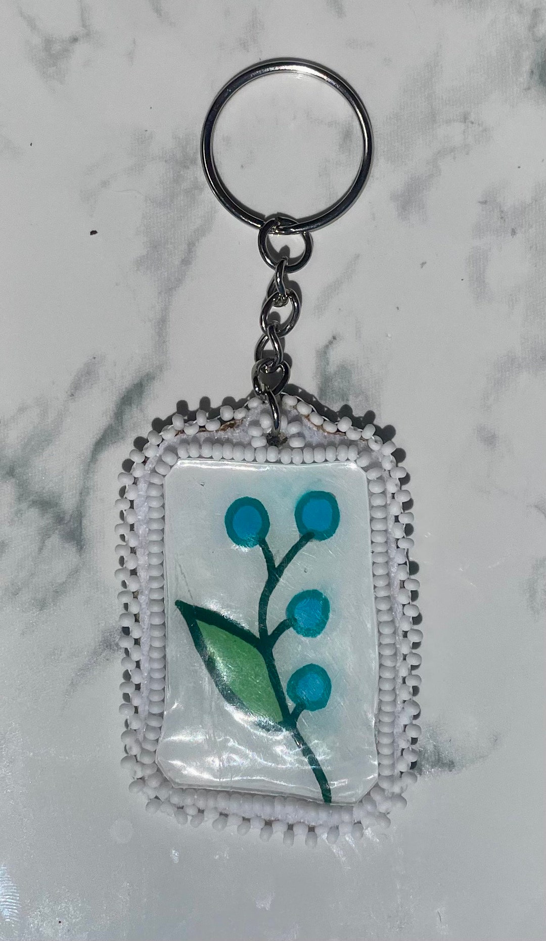 TRADITIONAL OJIBWE Blueberry BEADED Keychain - Etsy