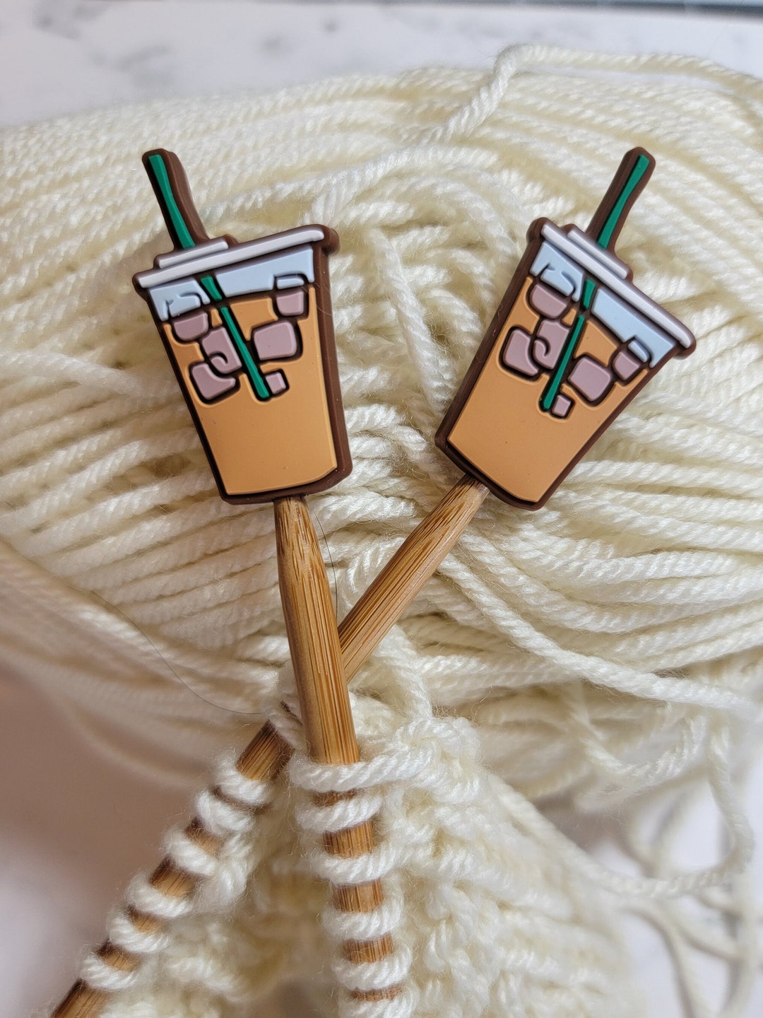 Boba Tea Knitting Needle Point Protector Stitch Stopper Knitting ...
