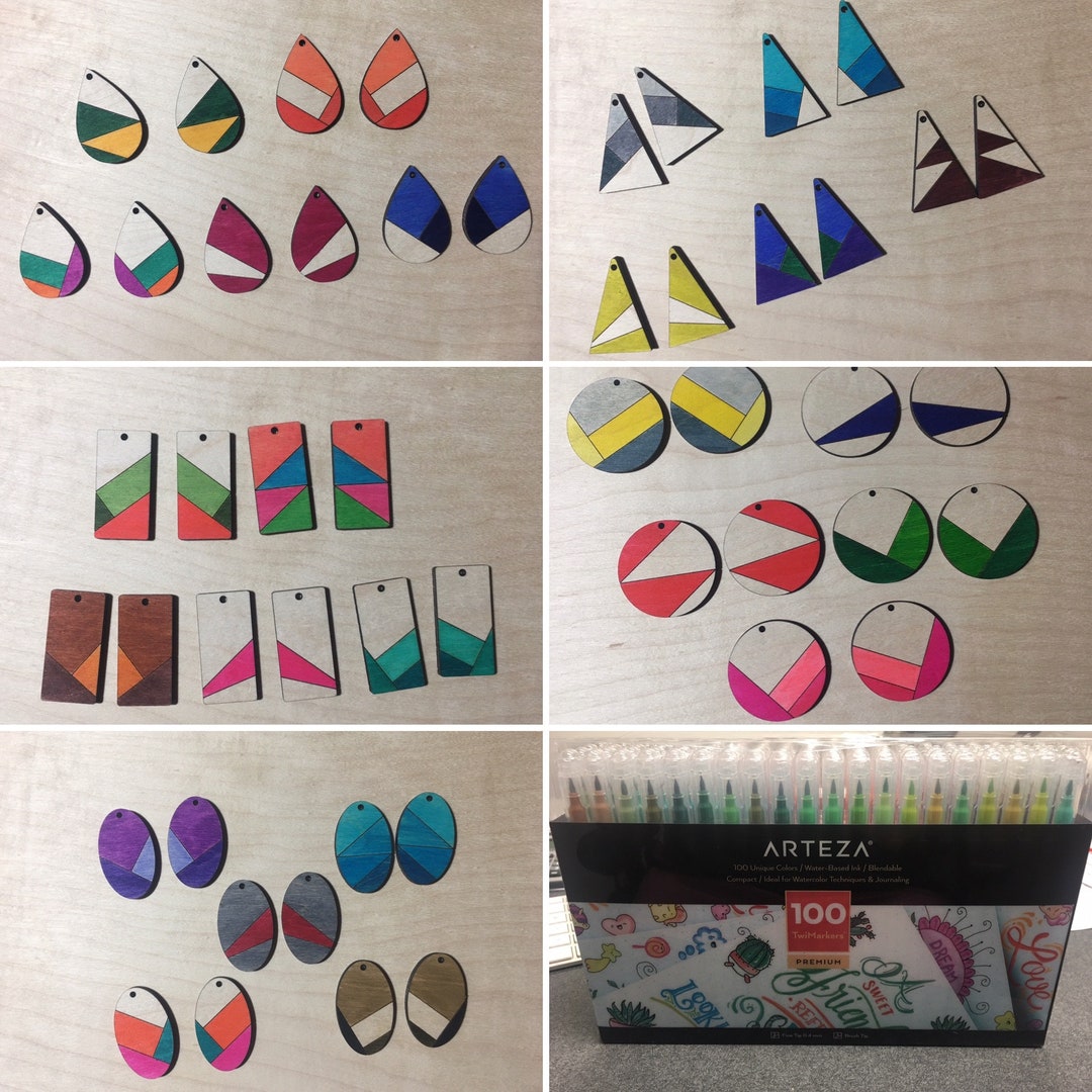 Wood Earring Blanks DIY Jewelry Unfinished Laser Cut Wood - Etsy