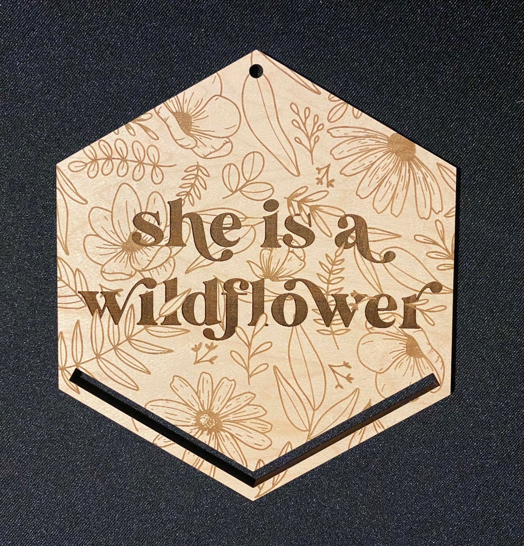 Macrame Frame | She is a Wildflower | Laser Cut | Wood Frame Weaving ...