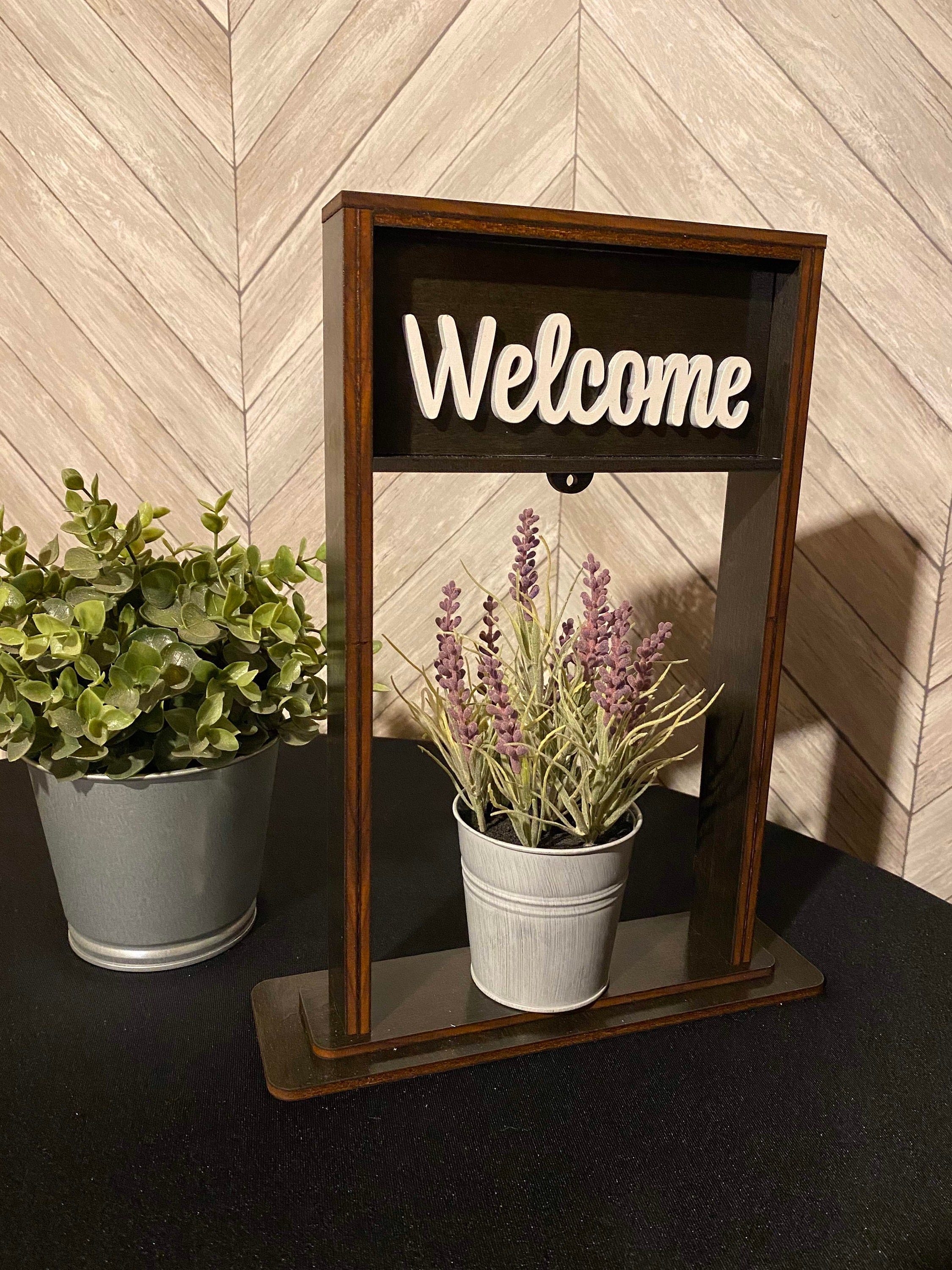 Mini Hanging Plant Welcome Sign Welcome Sign Planter - Etsy UK