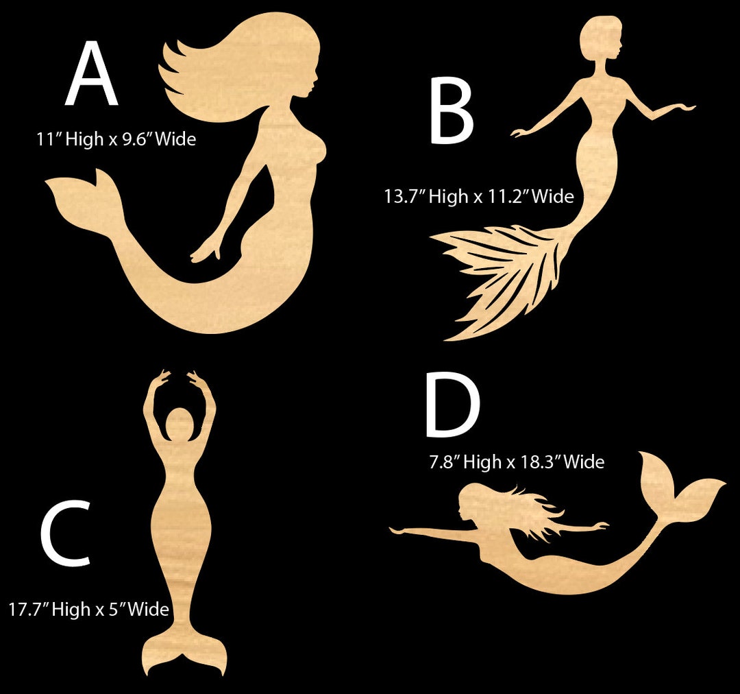 Mermaid Shape Wood Blanks - Etsy