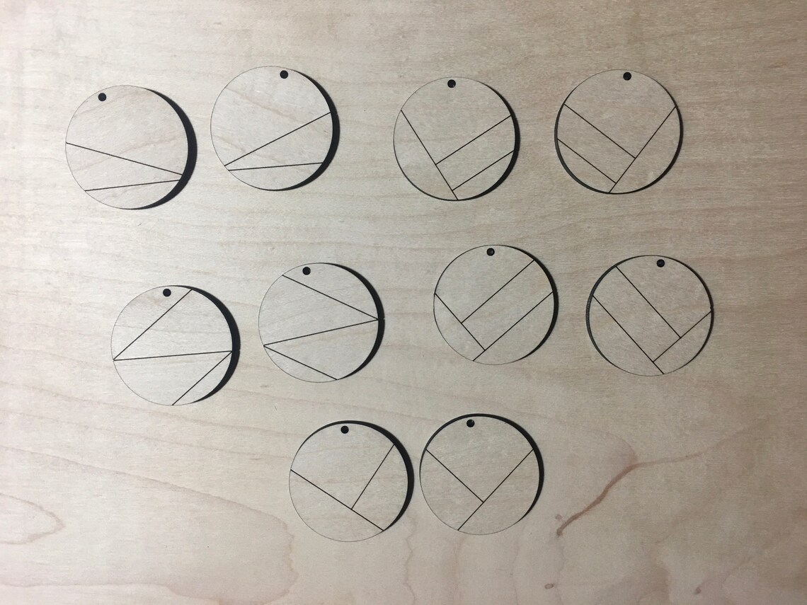 Wood Earring Blanks DIY Jewelry Unfinished Laser Cut Wood - Etsy