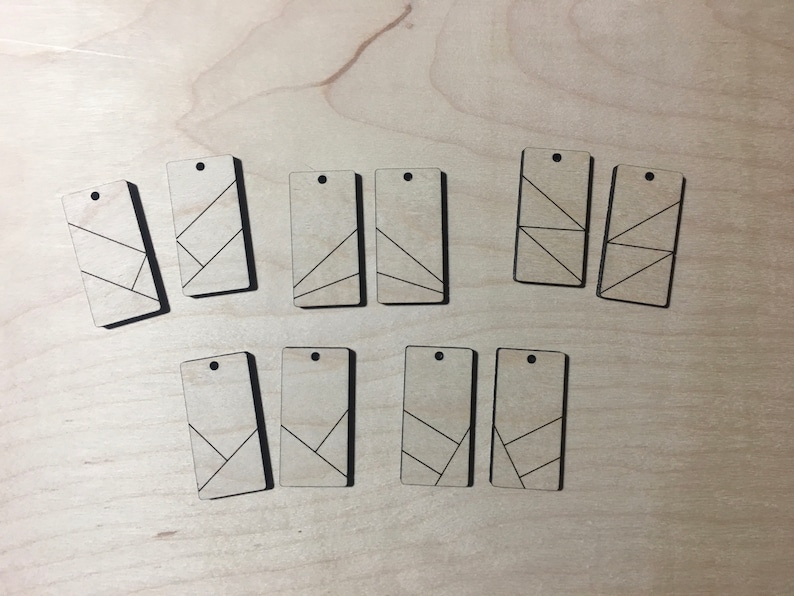 Wood Earring Blanks DIY Jewelry Unfinished Laser Cut Wood - Etsy
