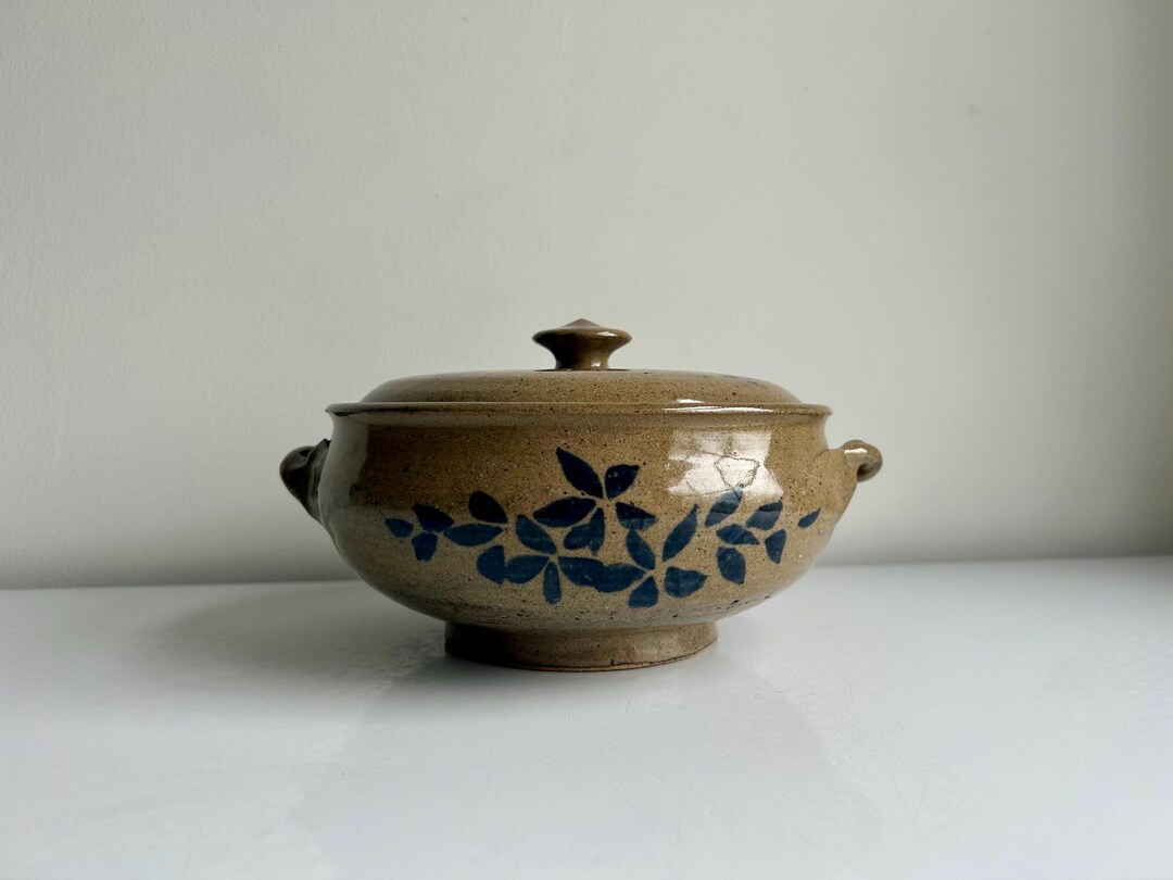 Vintage Handmade Pottery Bowl With Lid - Etsy