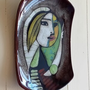 Picasso Style Wall Plate Modern Art Collectible - Etsy