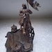Joan of Arc Sculpture Double Inkwell and Pen Stand Bronzed Metal Signed ...
