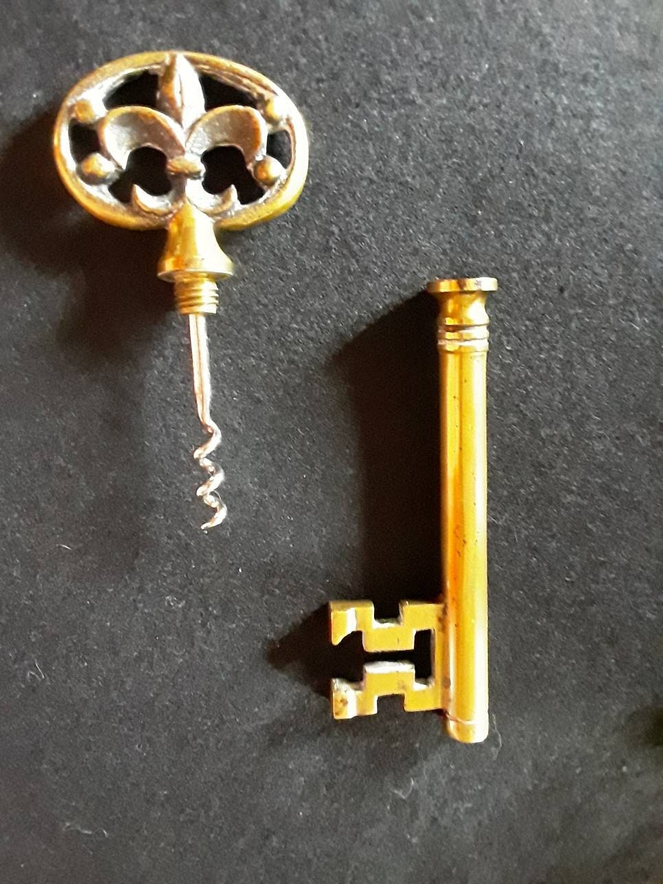 Large Brass Key Corkscrew and Beer Bottle Opener - Etsy