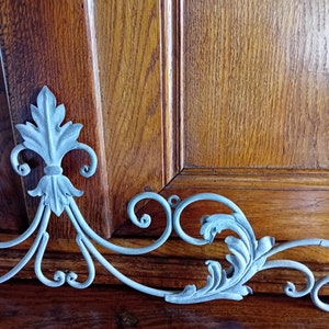 Pediment Zinc Metal Scrolls of Leaves and Foliage French Vintage Decor - Etsy