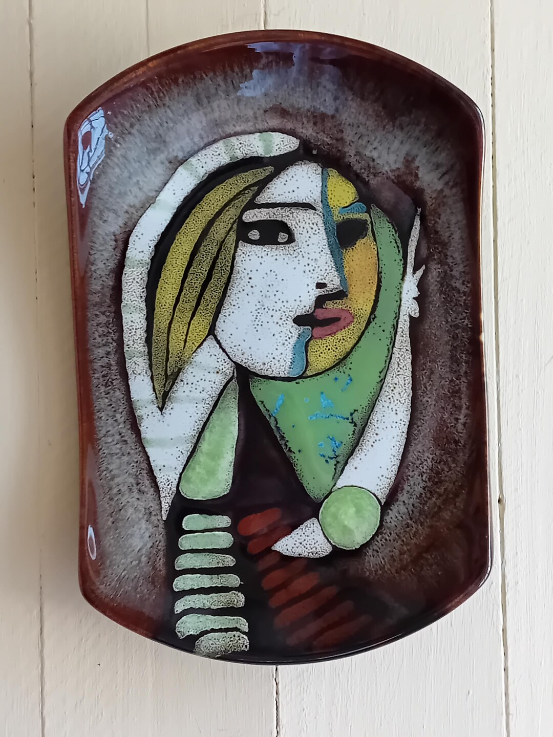 Picasso Style Wall Plate Modern Art Collectible - Etsy