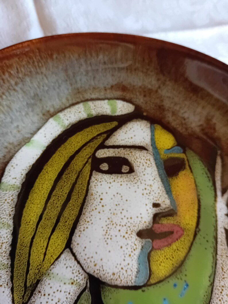 Picasso Style Wall Plate Modern Art Collectible - Etsy