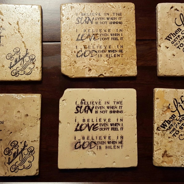 Stone Drink Coasters - Etsy