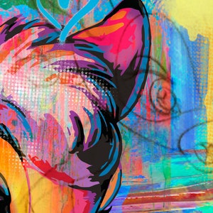 Streetart Pop Art Reh&hase Never Give up Fineart on Canvas Kunst ...