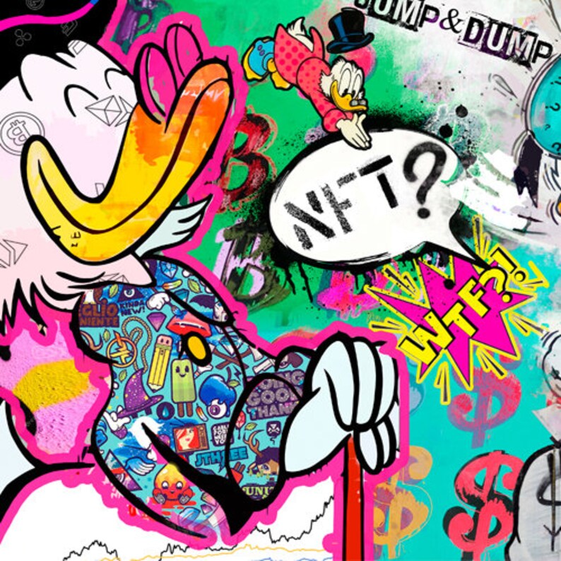 Donald Duck Dagobert Bitcoin | NFT | Pop Art | Bild | Kunst ...