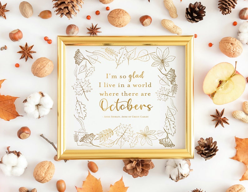 World With October-anne of Green Gables Quote Print - Etsy