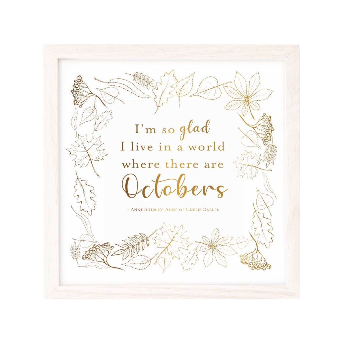 World With October-anne of Green Gables Quote Print - Etsy