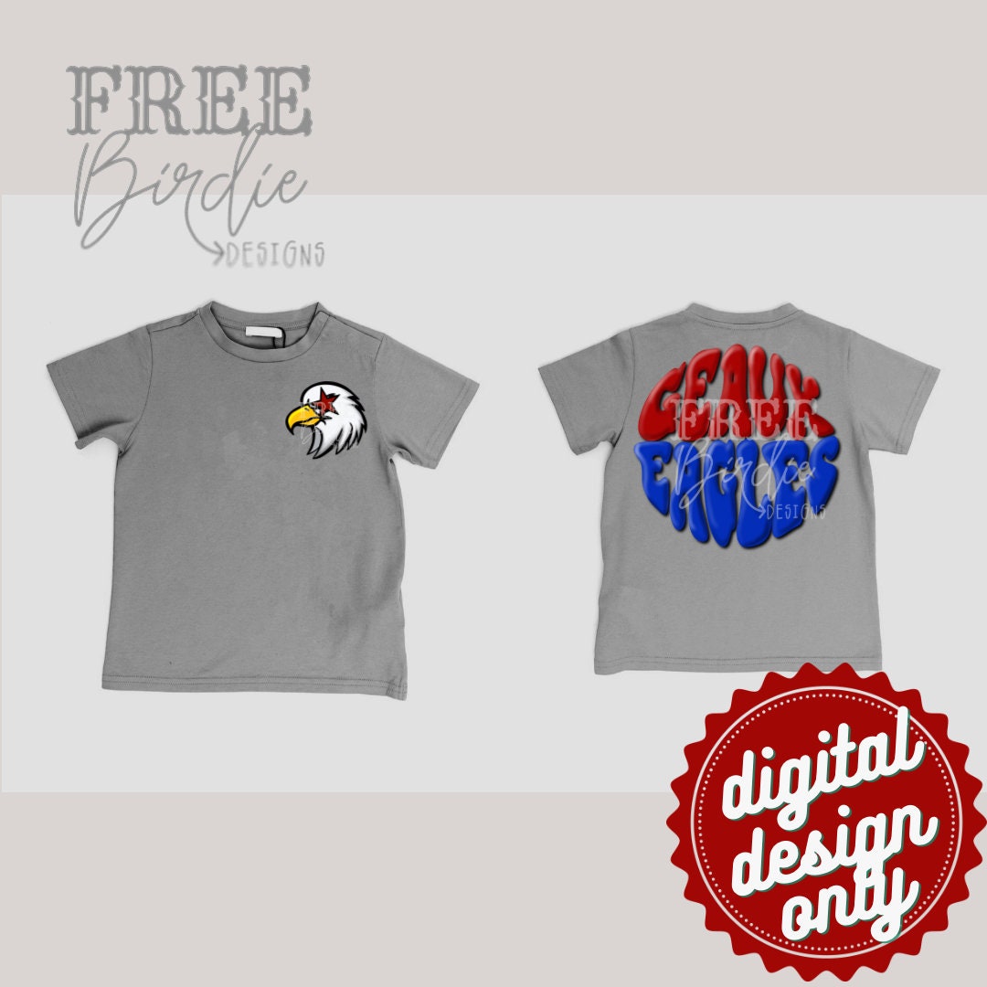 Geaux Eagles Retro Design; Eagles Mascot Logo Star Eyes; Eagle PNG ARCA ...