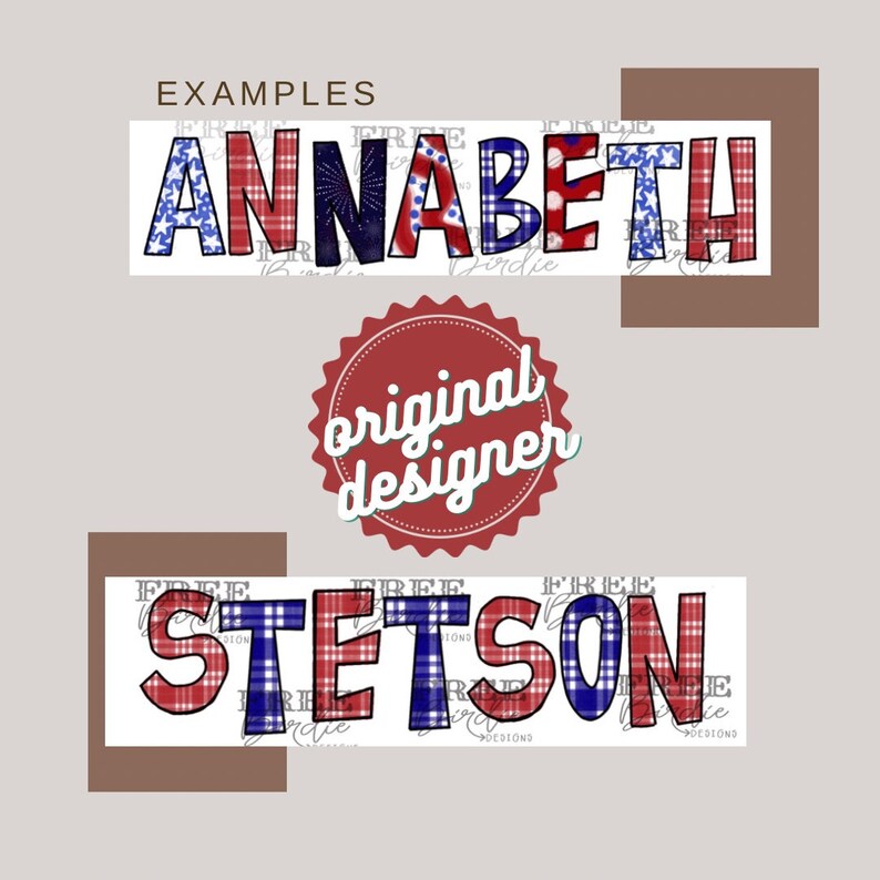 Red White & Blue Alphabet PNG Download 300dpi ; 4th of July Themed ...