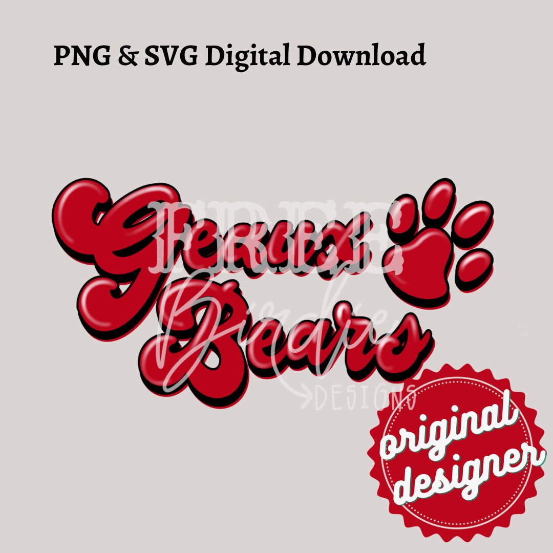 Geaux Bears Retro Digital Design PNG and SVG Download; Louisiana ...