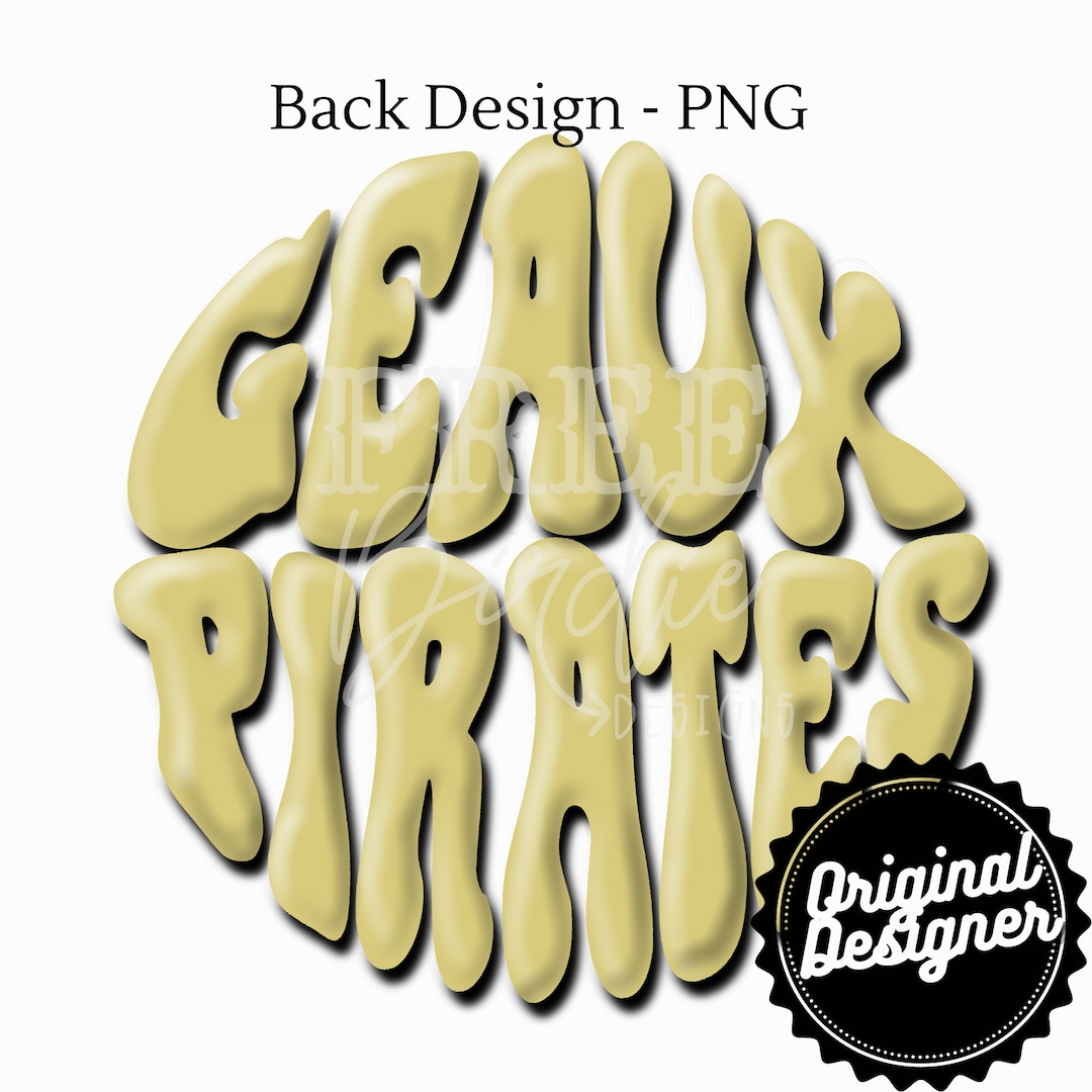 Geaux Pirates Retro Design; Pirate Mascot Logo Star Eyes; Pirate PNG ...