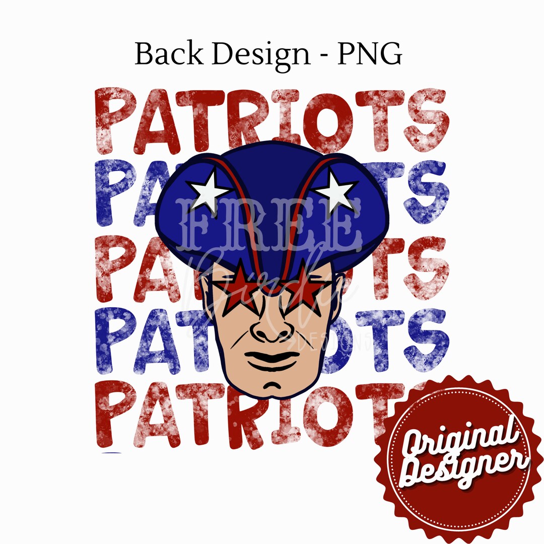Patriots School Spirit Design; Patriots Mascot Logo Star Eyes; Patriots ...