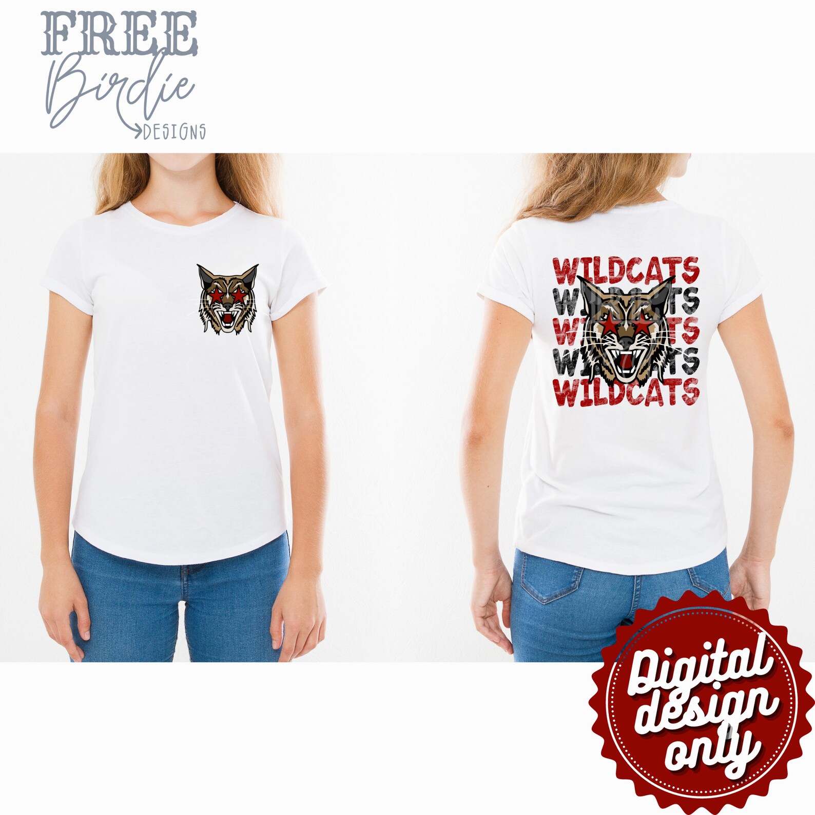 Wildcats School Spirit Design; Wildcat Logo Star Eyes; Wildcat PNG ...