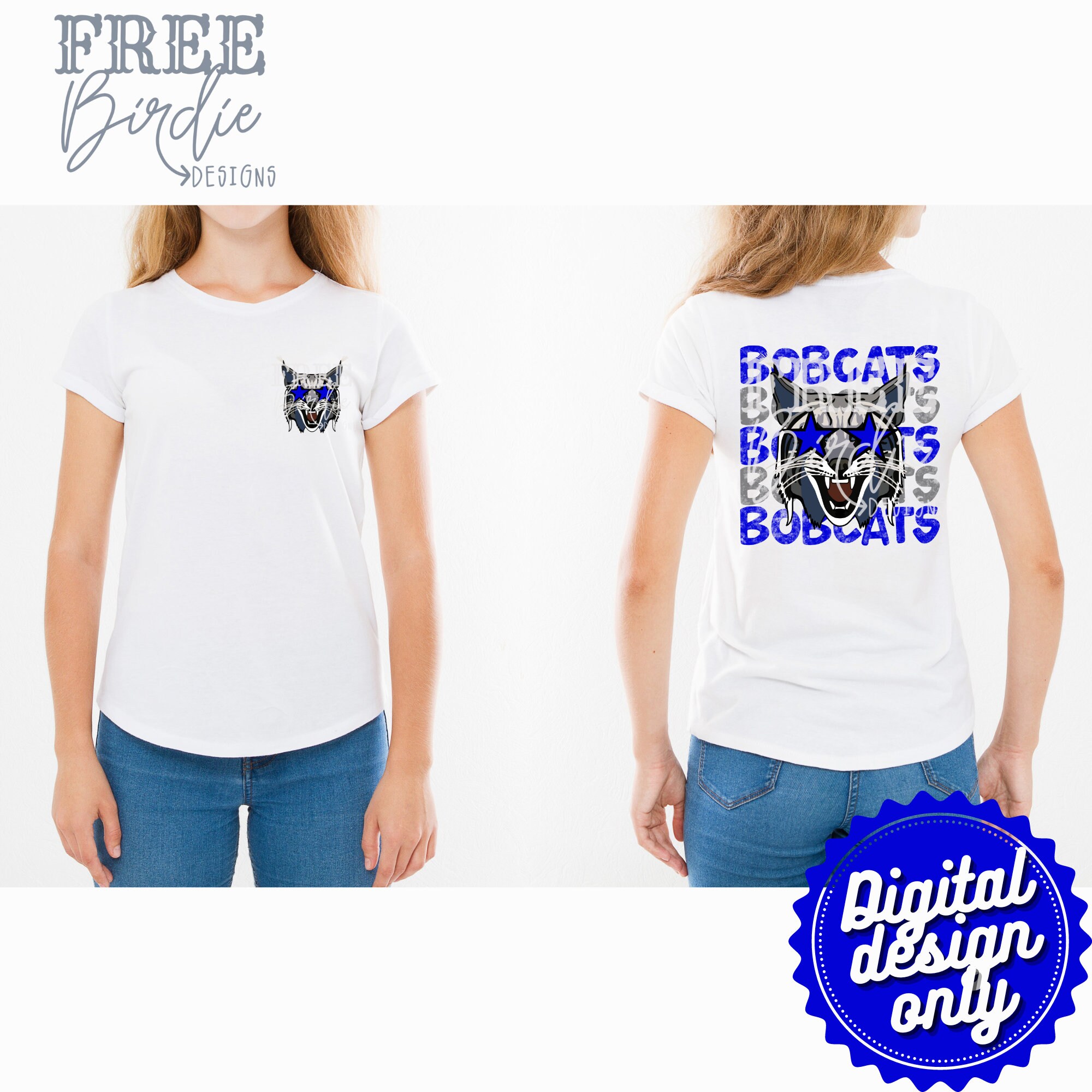 Bobcats School Spirit Design Bobcat Logo Star Eyes Bobcat PNG Erath ...