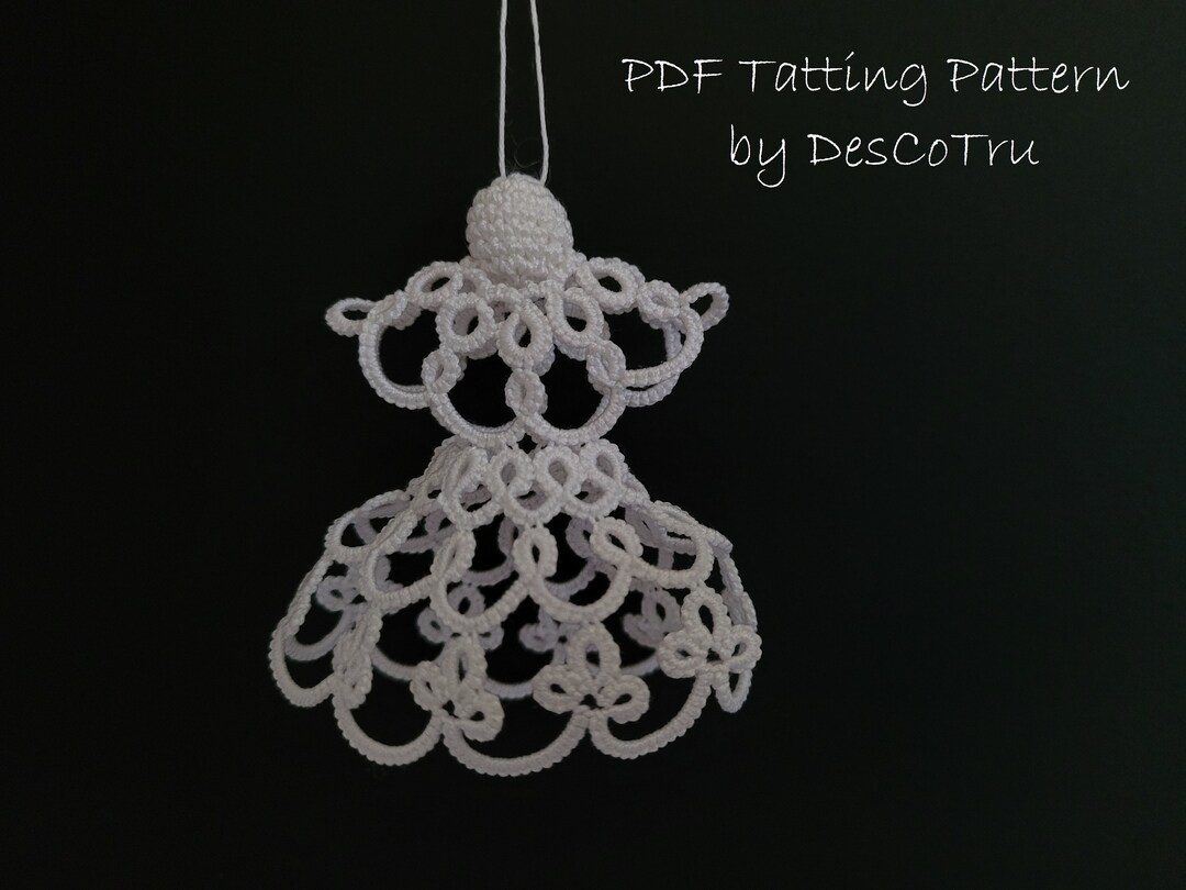 Tatting Pattern Angel Tutorial With Diagram darina, DIY, Christmas ...
