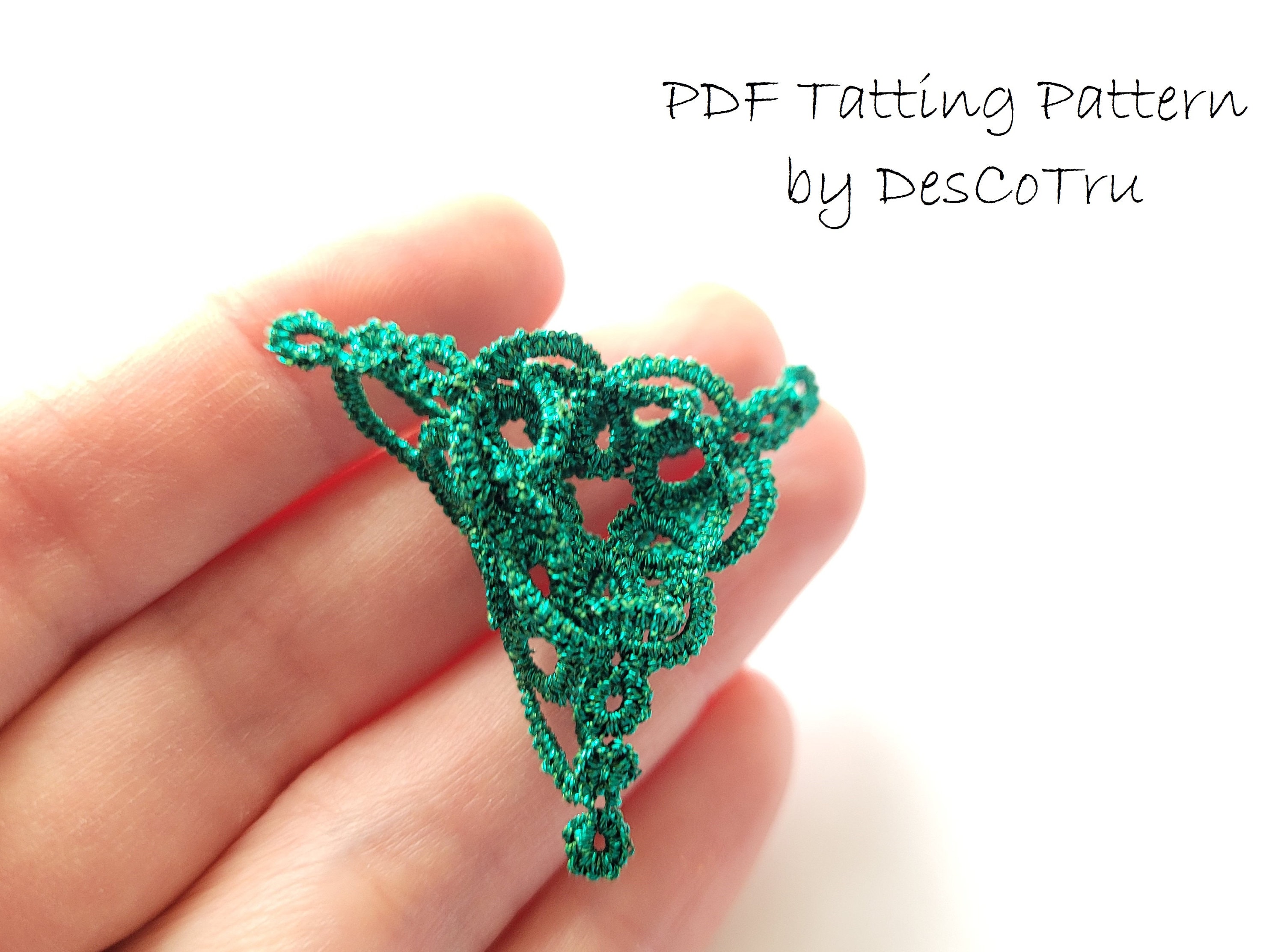 Tatting Pattern 3D 3-pointed Star Ornament Tutorial With Diagram, DIY ...