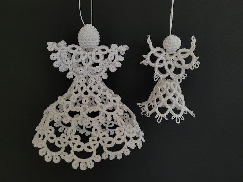 Tatting Pattern Angel Tutorial With Diagram DIY Christmas | Etsy