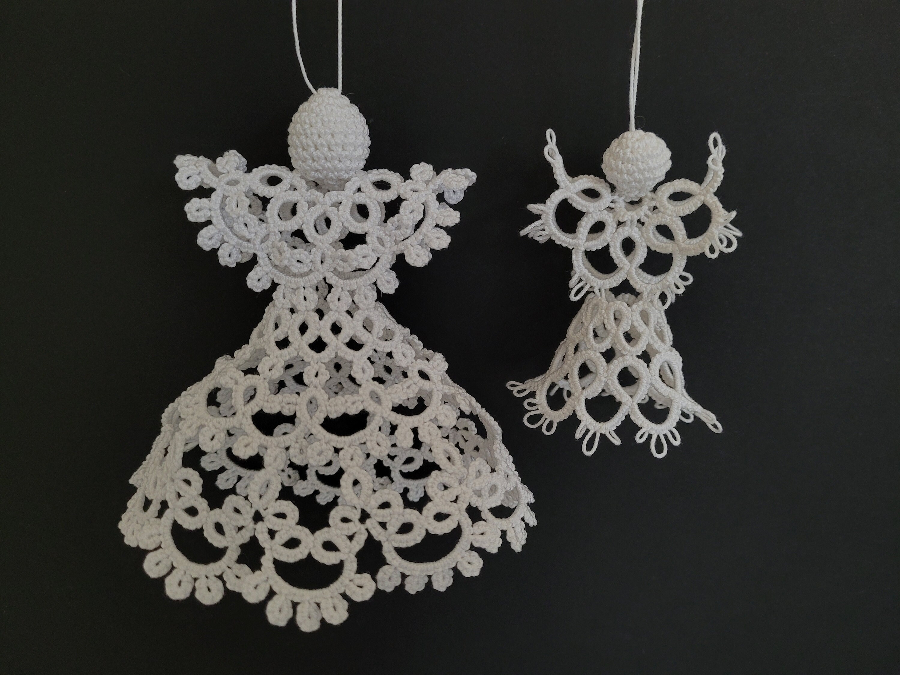 Tatting Pattern Angel Tutorial With Diagram DIY Christmas | Etsy