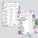 Lavender Purple Baby Shower Game Package Flowers Instant - Etsy