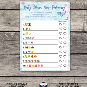 Mermaid Baby Shower Game Package - Bingo - Price is Right - Whats in ...