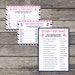Nautical Girl Baby Shower Game Package Bingo Price is Right Whats in ...