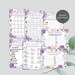 Lavender Purple Baby Shower Game Package Flowers Instant | Etsy