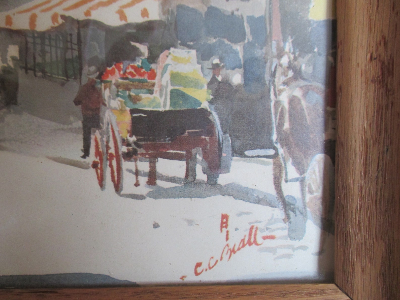 Vintage Watercolor Print CC Beall Chinatown San Francisco | Etsy