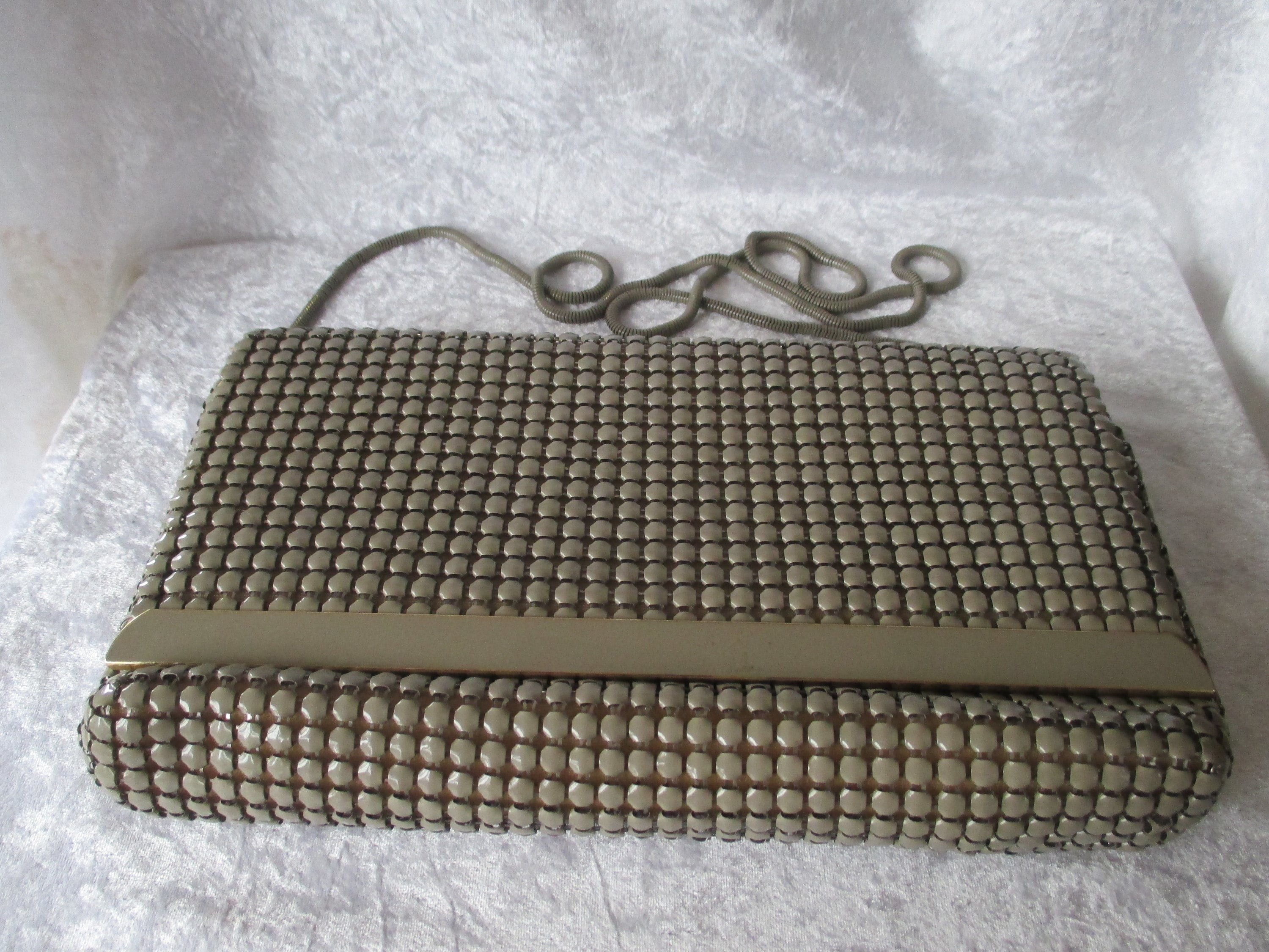 Vintage Metal Mesh Handbag With Snake Chain Mesh Bag Painted | Etsy