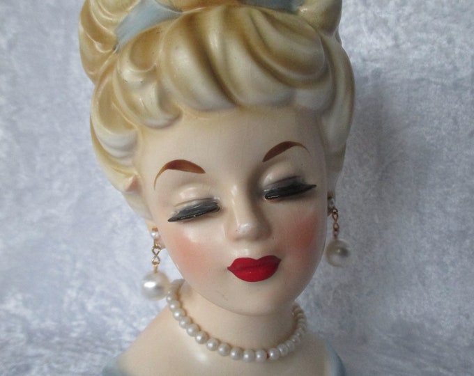 Vintage Head Vase, Lady Head Vase Rubens 485 Original Vintage 7, Lady ...