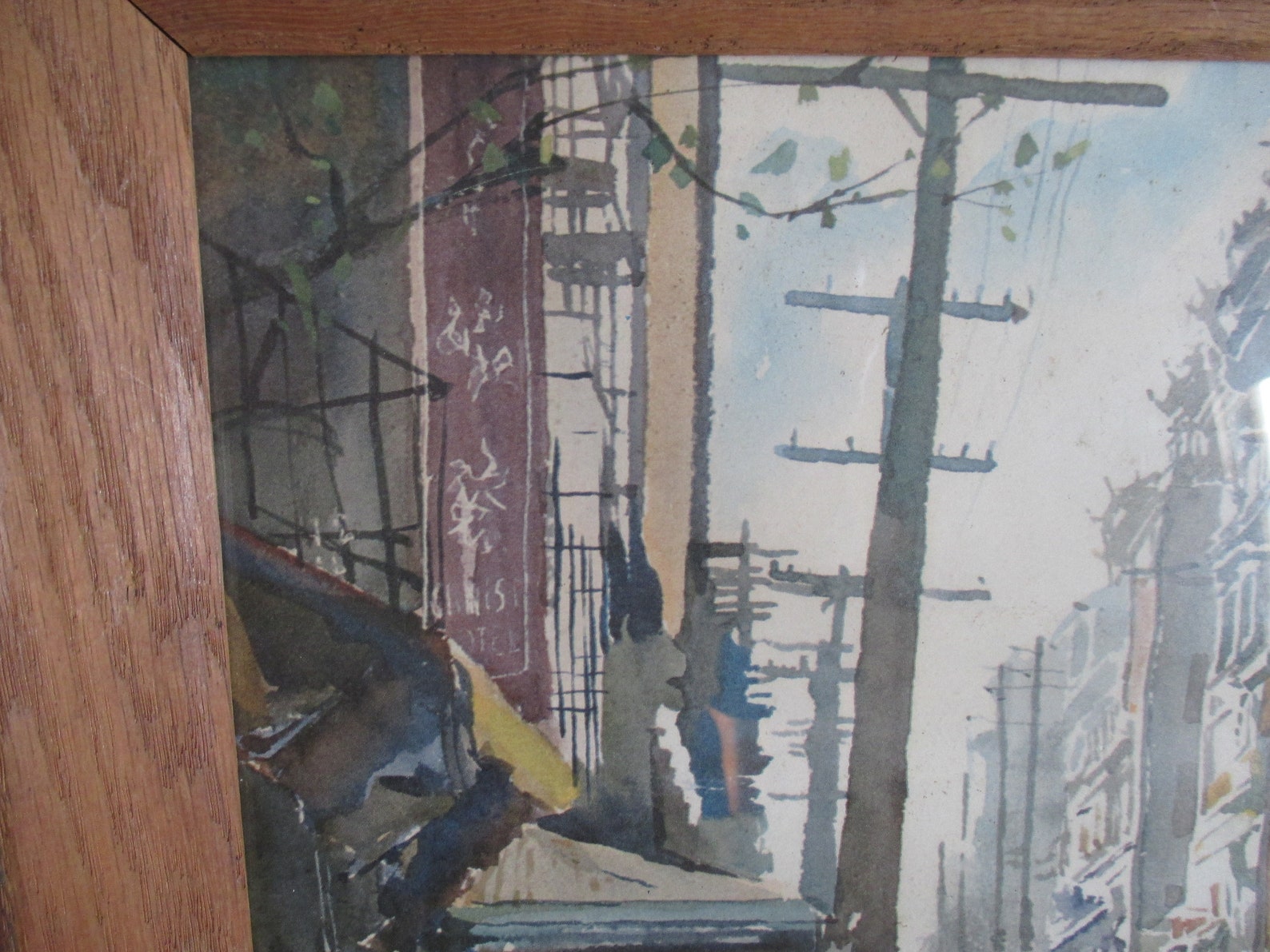 Vintage Watercolor Print CC Beall Chinatown San Francisco | Etsy