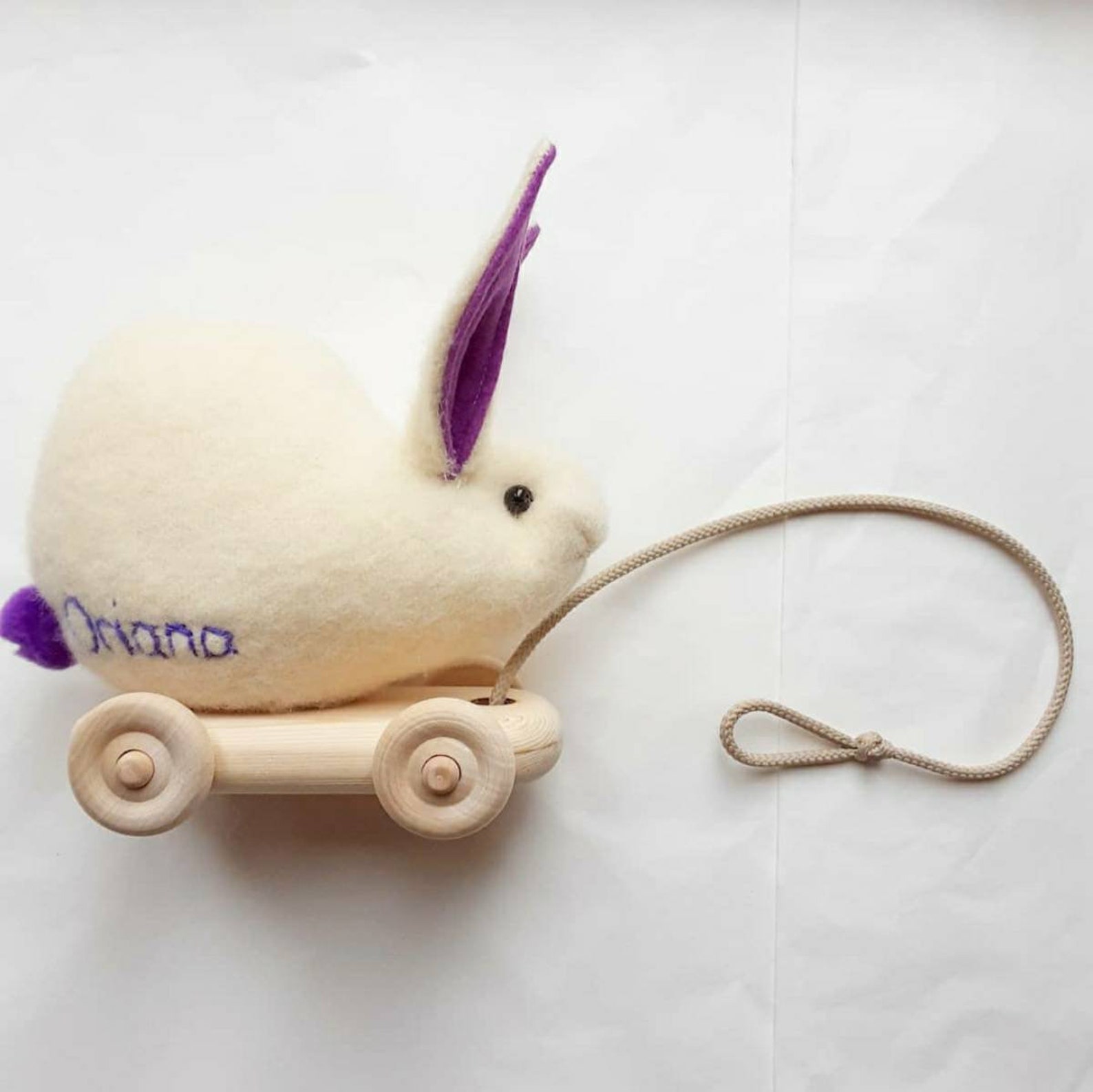 Pull Along Rabbit Toy - Etsy