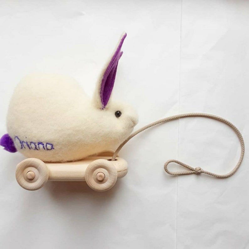 Pull Along Rabbit Toy - Etsy